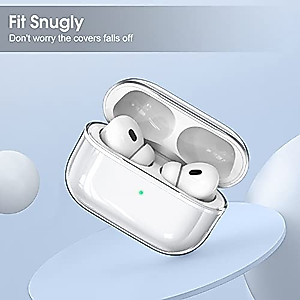 Fintie Case for AirPods Pro 2nd Generation (2023/2022) / AirPods Pro 1st Generation (2019) - Soft TPU Clear Anti-Scratch Protective Cover with Lanyard, Crystal Clear