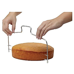 Mrs. Anderson’s Baking Adjustable 2-Wire Layer Cake Cutter and Leveler, Stainless Steel