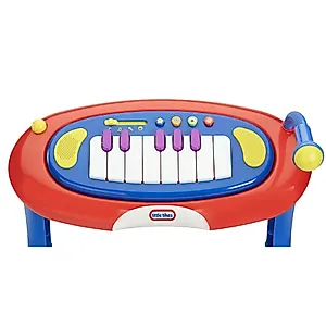 Little Tikes Sing-a-Long Piano Musical Station Keyboard with Working Microphone for Kids Ages 3-5 Years Old
