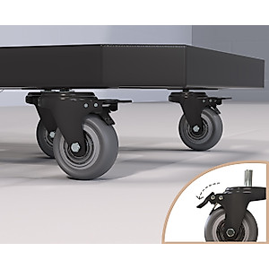 Davcreator Hand Push Truck with Wheels for Moving Furniture Shopping Cart 100LBS Load Capacity