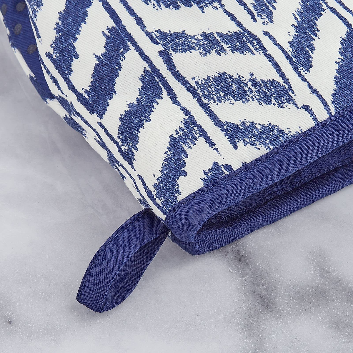 Tommy Bahama Maui Herringbone Mini Mitt Set, Navy 2 Count