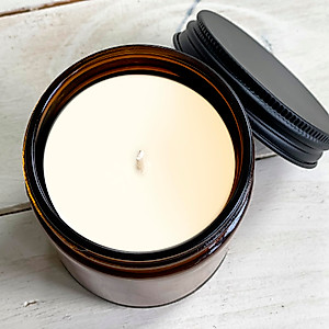 Amber Vale Home Hayride, Pumpkin and Vanilla Scented Natural Soy and Coconut Wax Candle, Phthalate Free, Non-Toxic and Healthy Clean Burning, 9oz Jar