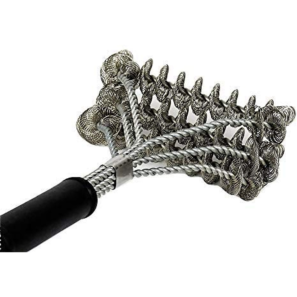 Grill Brush Bristle Free for Safe Cleaning | Grill Cleaner Brush for Gas/Porcelain/Charbroil Grates | Rust-Free Stainless Steel BBQ Brush for Grill Cleaning 17" | BBQ Grill Accessories Gifts for Men