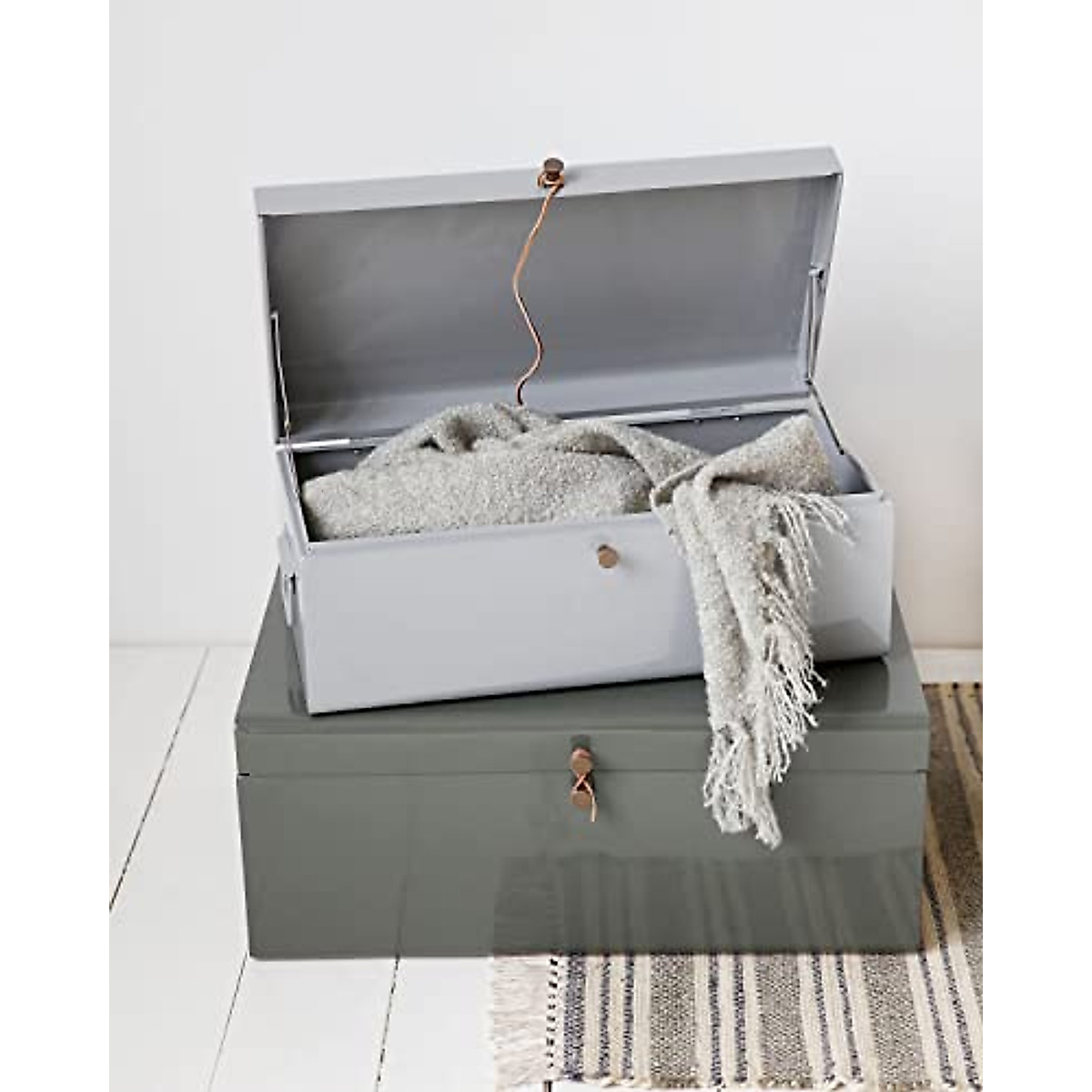 House Doctor Cj0700 Storage Metal, Grey/Army