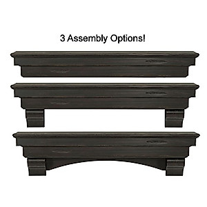 Pearl Mantels 497-60-20 Celeste Mantel Shelf, 60", Espresso Finish
