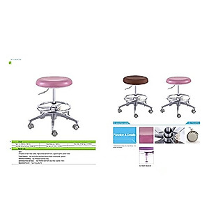 Aphrodite Dental Height Adjustable Lab Stool Leisure Chair Micro Fiber Leather Commercial Furniture by Purple-Violet