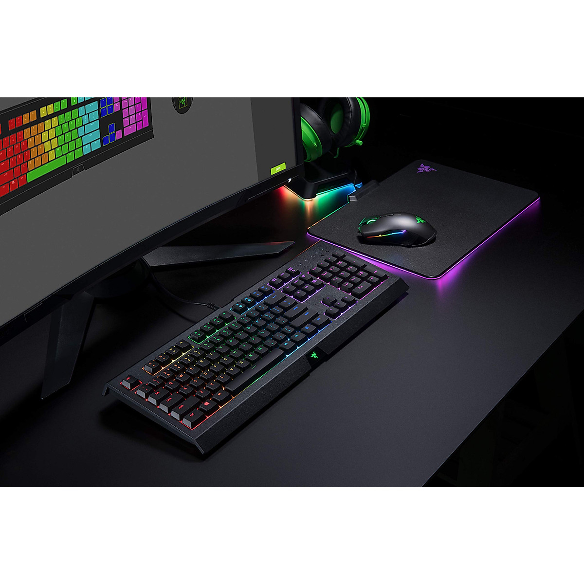 Razer Cynosa Chroma Gaming Keyboard: Individually Backlit RGB Keys - Spill-Resistant Design - Programmable Macro Functionality - Quiet & Cushioned