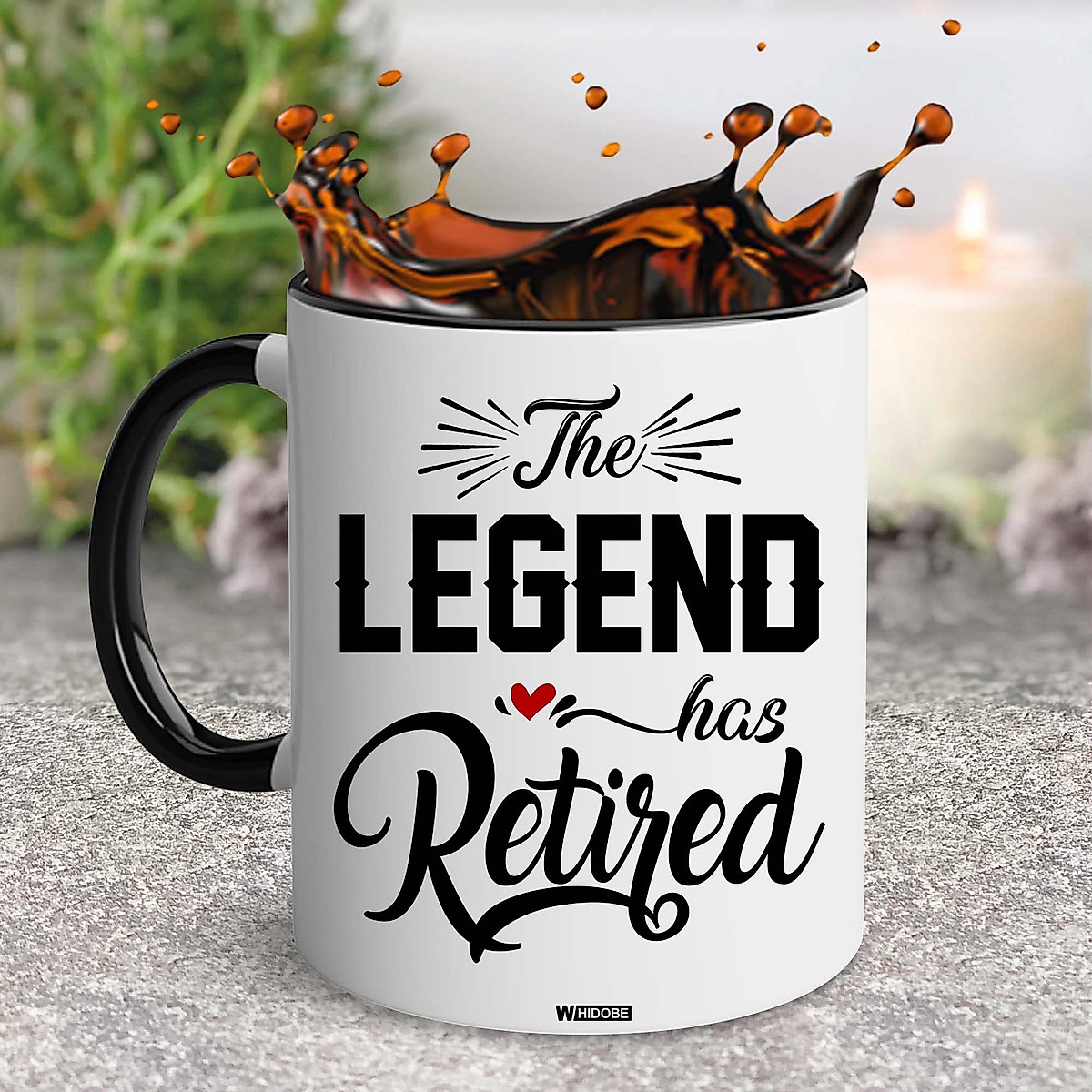 WHIDOBE Retirement Gifts Retirement Mug Retired Mug The Legend Has Retired Mug for Women Men Dad Mom Retired Calendar Mug Coworkers Office Family Idea Her Mothers Fathers Day Birthday Christmas