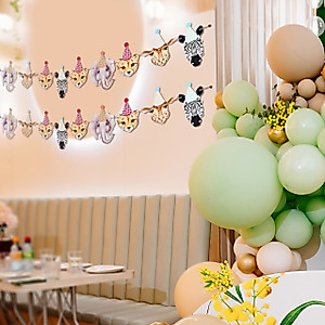 2 Pcs Animal Banner Jungle Safari Animal Banner Jungle Baby Shower Banner Woodland Animal Theme Decorations Boys Girls Birthday Party Supplies