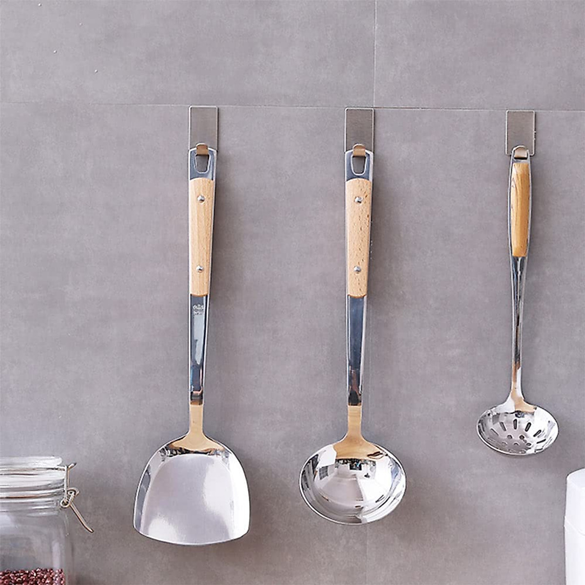 6 Pack door hooks self adhesive Small Sticky Hooks for Hanging Extra Strong Self Adhesive Hooksfor Bathroom Kitchen Hanging Coat Cloth Towel Key Waterproof No Nails 304 Stainless Steel Silver