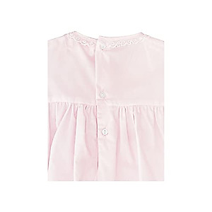 Petit Ami Baby Girls' Fully Smocked Dress with Lace Trim, 9 Months, Pink