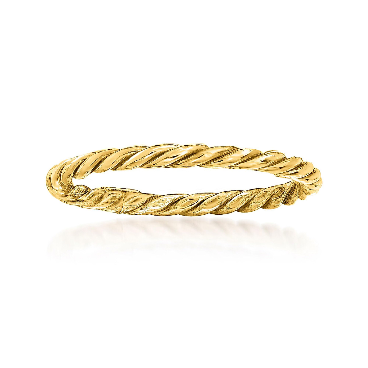 Ross-Simons 18kt Yellow Gold Roped Ring. Size 10