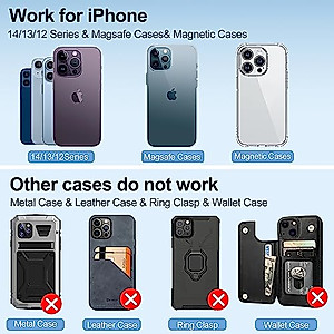 Qaqvav Magnetic Phone Holder for Car, Compatible with MagSafe Wireless Charger, 360° Adjustable Strong Magnetic for Car iPhone Holder Mount, Fit for iPhone 14 13 12 Pro Plus Max Mini