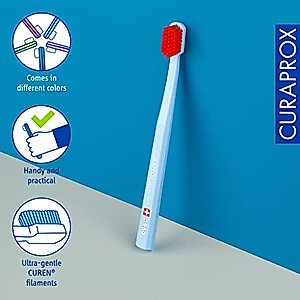 Curaprox Sensitive Supersoft Toothbrush CS 3960, 6 Pack, Colors May Vary
