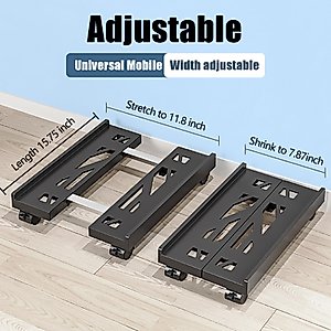 BYMECOST Adjustable Computer Tower Stand,PC Stand Mobile CPU Stand,Desktop Tower Stand with 4 Rolling Caster Wheels,Under Desk PC Tower Stand,PC Floor Stand Fits Most PC Under Desk