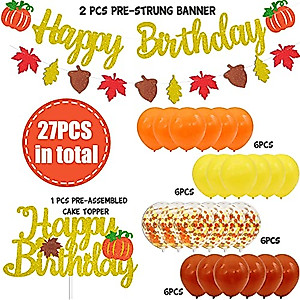 Pumpkin Birthday Decorations Party Pack - Fall Little Pumpkin themed Birthday Party Decoration Supplies For Kids