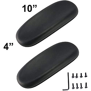 MySit Office Chair Armrest Replacement Arm Pads Univeral 4" Mounting Hole (Set of 2)