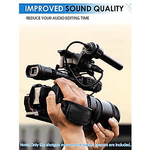Etour 6 Pcs Microphone Shock Mount Rubber Spacer Tube Microphone Sleeve Washer Compatible with Sony Camcorder Rode NTG, Sennheiser MKH Shotgun Mic FX3,FS7,FX6,FX8,FX9,NX80,FS5