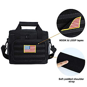 MIER Insulated Lunch Box Bag Leakproof Meal Prep Cooler Bag Tote for Adult Men Women Kid to Work, Tactical, School, Picnic, 12 Can (Black)