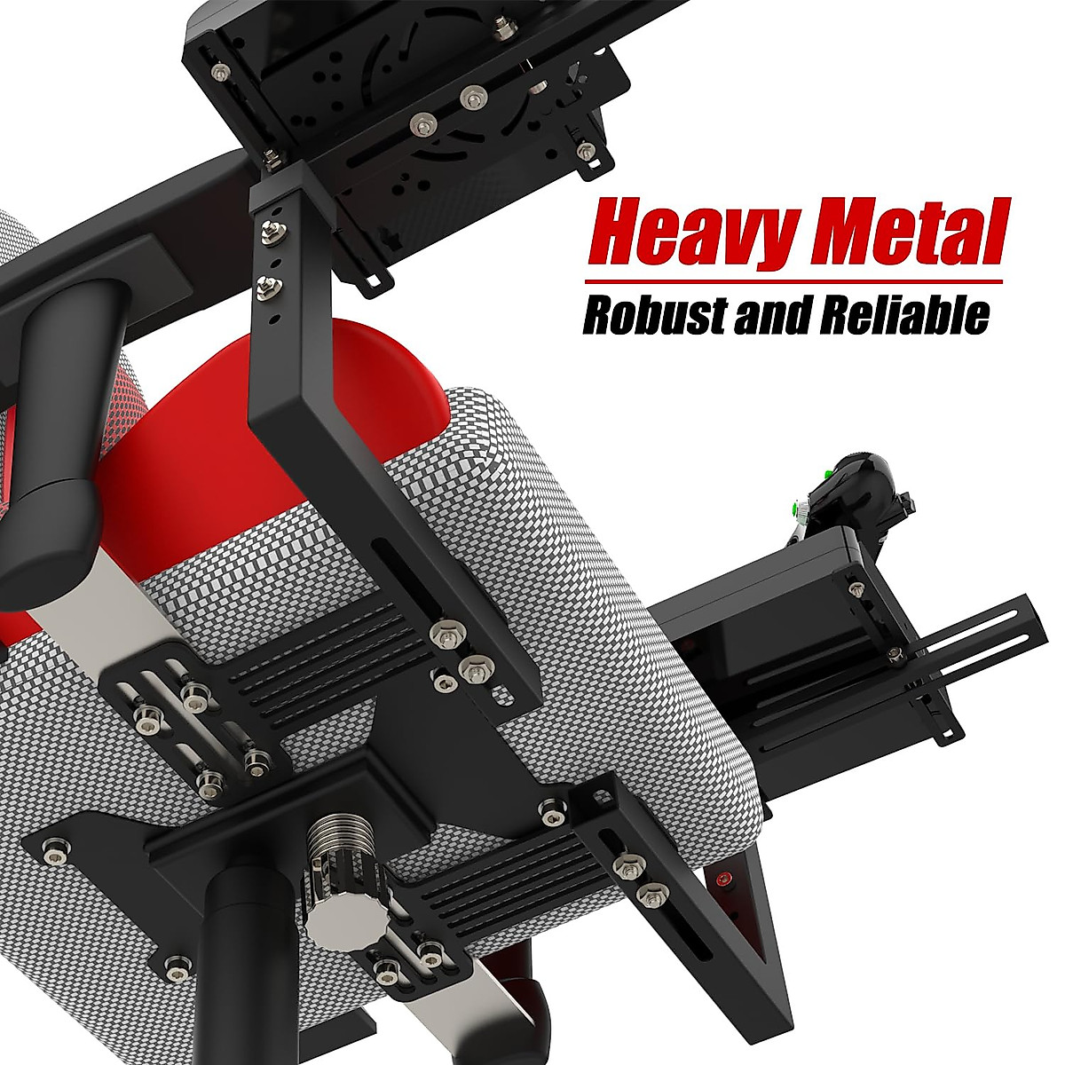 EG STARTS Games Joystick/Hotas Chair Mount Compatible for Thrustmaster A10C Hotas Warthog T.16000M FCS & TCA Officer Pack Airbus & VKB Gunfighter MK & Logitech X56 X52 Flight Simulation Controller