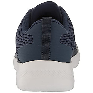 Skechers Women's GO Walk 6-Bold Vision Sneaker, Navy/White, 6