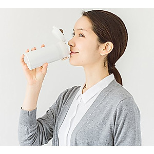 Thermos Water Bottle Vacuum Insulation Cellular Phone Mug [one-Touch Open Type] 350ml Pearl White JNL-352 PRW