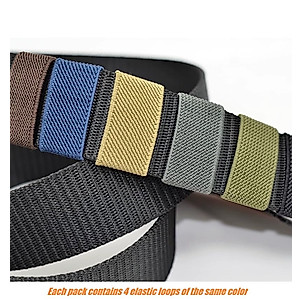 TACNEX Elastic Belt/Strap Keepers Organizers Web Canvas Nylon Belt Loop Stays Backpack Strap Holder Retainer Band for 1.5" Wide Belts/Straps RG