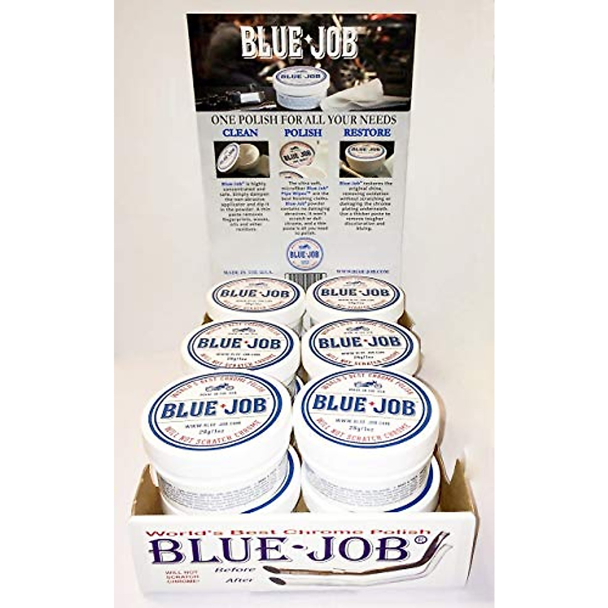 Blue-Job® Chrome Polish - Perfect for Your Motorcycle! One Polish for All Your Needs