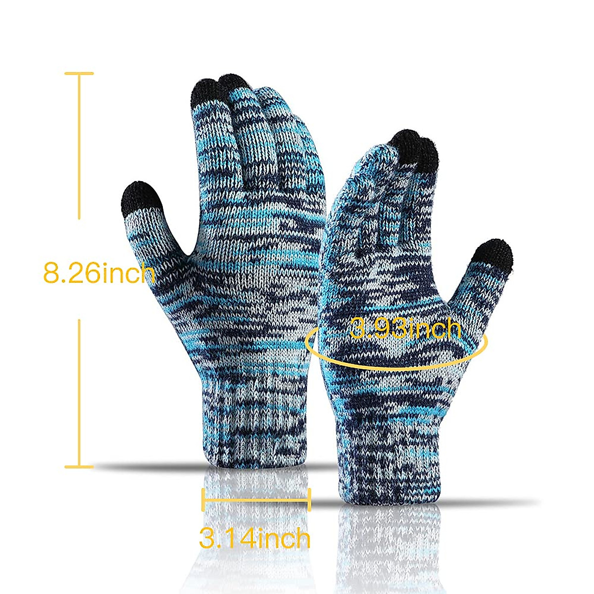 Honnesserry Winter Warm Beanie Hat Scarf and Touchscreen Gloves Set for Womens Skull Caps Neck Scarves with Fleece Lined