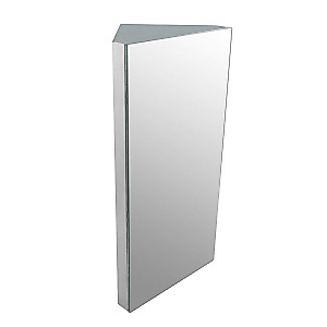 Renovators Supply Manufacturing Medicine Cabinets 23.6 in. x 11.8 in. Stainless Steel Infinity Corner Bathroom Wall Medicine Cabinet with Mirror and Mounting Hardware Opens Right to Left