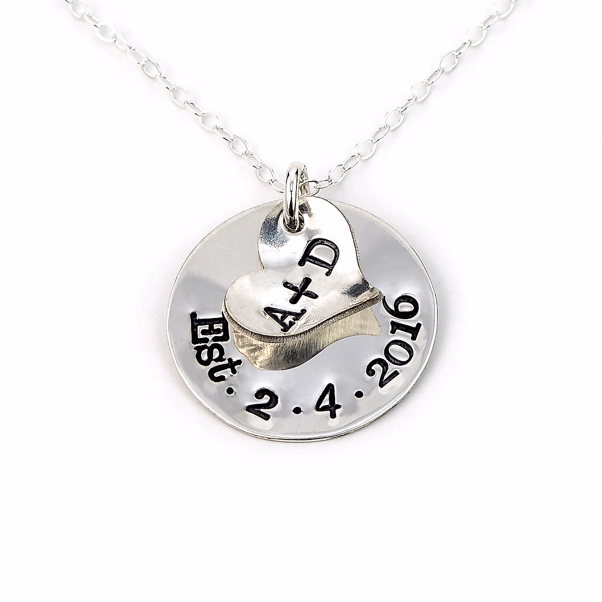 AJ's Collection Sterling Silver Personalized Relationship Necklace