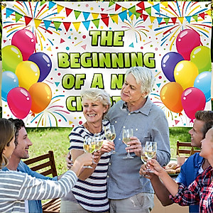The Beginning of a New Chapter Banner - We Will Miss You Banner – Congratulations Banner – Happy Retirement Banner - Farewell Banner - Graduation Banner - 5ft x 3ft (White & Green)