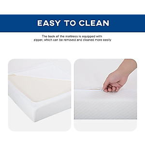 MKDLUFEI 12 Inch Full Size Mattress, Full Mattress, Gel Memory Foam Mattress, Mattress Full Size with Cover for a Cool Sleep & Pressure Relief, Memory Foam Mattress Full, CertiPUR-US Certified, White