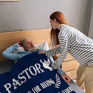 Muxuten Pastor Appreciation Gifts Blanket 60"X50" - Pastor Gifts for Men - Gifts for Pastor - Christian Gifts for Men - Inspirational Pastor Gifts for Men - Birthday Religious Gift Ideas for Pastor