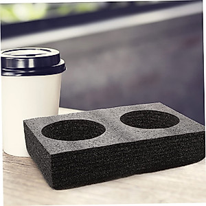 YARNOW 2pcs Takeaway Cup Holder Beer Pong Pool Float Door Dash Clip on Cup Holder Dish Carrier 2 Bowls Holder Tray Coffee Carrier Tray Reusable Drink Epe Pearl Cotton Refreshments Basket