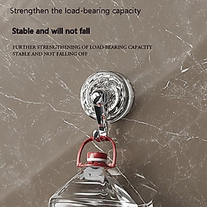 Tyozyw Retro Ripple Suction Cup, Suction Wreath Hanger for Glass Door, Window Suction Cups with Hooks, Suction Cup Towel Bar (Cream)