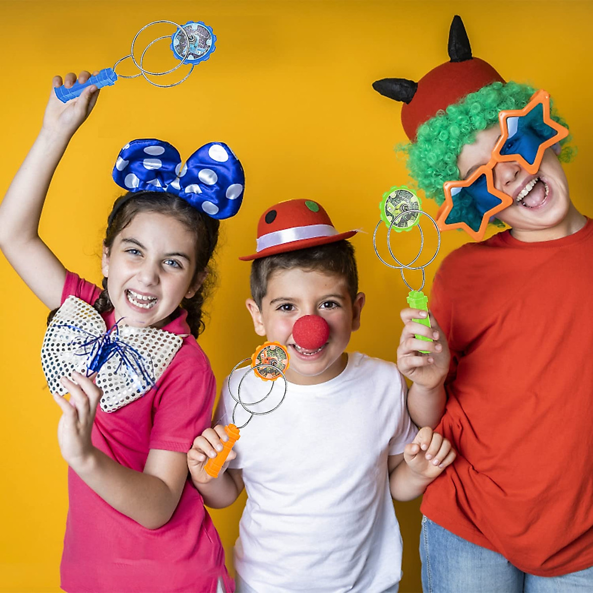 Easter Basket Stuffers Gifts for Kids 3pcs Light Up Gyro Wheel Toy Stocking Stuffers for Kids Teens & Adults, Magic Rail Twirler Magnetic Yoyo Fidget Spinner Toys for Ages 3-5 8-12 Year Old Boys Girls