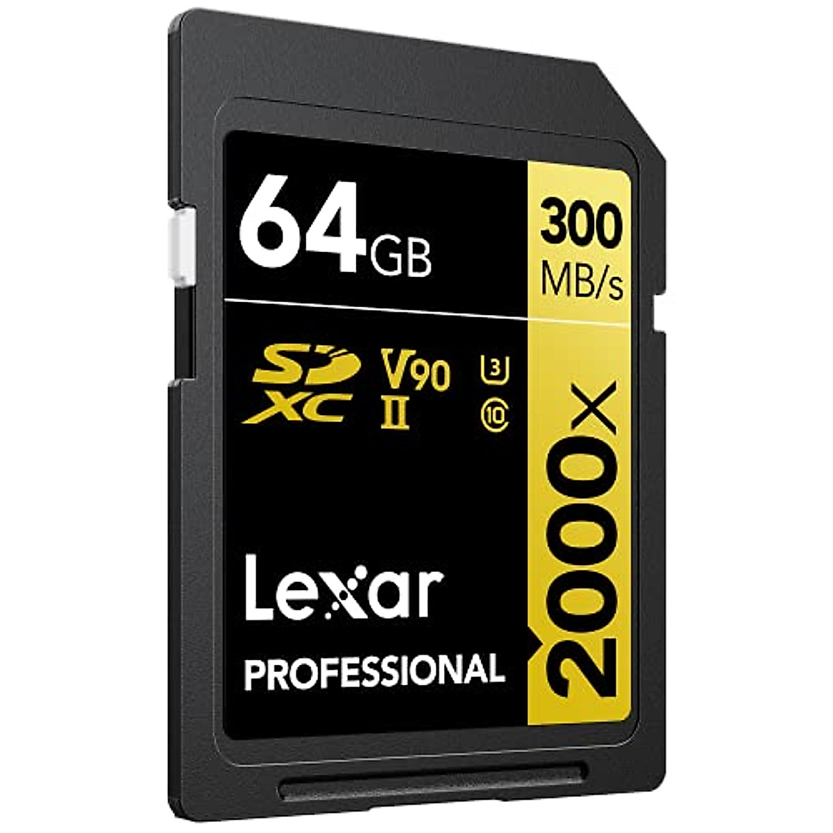 Lexar 128GB Professional 2000x SDXC Memory Card, UHS-II, C10, U3, V90, Full-HD & 8K Video, Up To 300MB/s Read, for DSLR, Cinema-Quality Video Cameras (LSD2000128G-BNNNU)