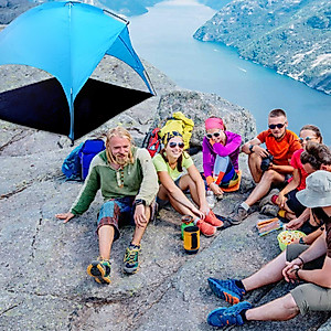 Beach Tent canopy Saturn: shades better than umbrella! 4 people Shade shack, easy up sports cabana, waterproof rain & Sun shelter for kids & adults, outdoor UV protection sunshade for sporting events