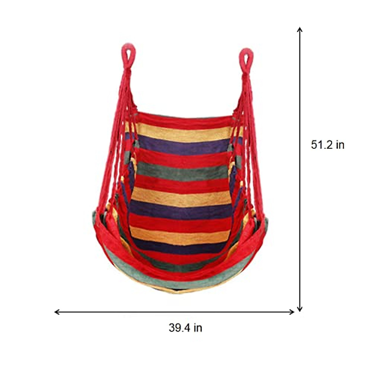 Hammock Hanging Chair, Max 330 Lbs, Swing Rocking Chair, Swing Chair w/Foldable Spreader Bar for Indoor/Outdoor Garden & Living Room (Green, Removable Cushions)