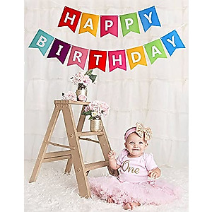 Fecedy Colorful Happy Birthday Banner Bunting