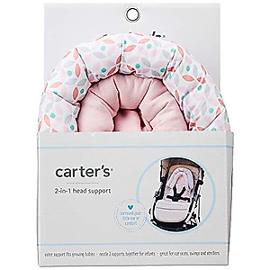 Carter's Infant 2-in-1 Head Support for Carseats and Strollers Flower/Pink