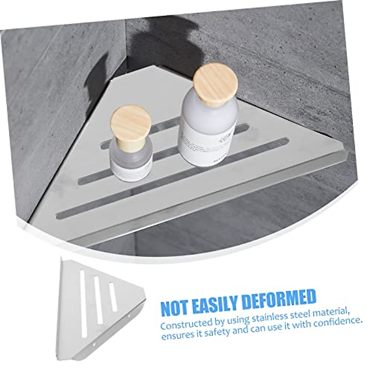 Zerodeko 3pcs Hanging Storage Shelves Metal Shelving Wall Mount Shelves Wall Storage Rack Bathroom Wall Rack Wall Corner Shelf Toilet Storage Holder Bathroom Accessories Corner Shower Rack