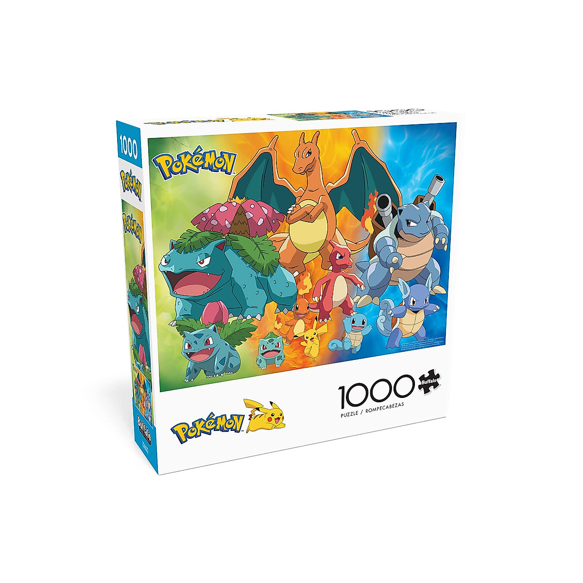 Buffalo Games - Pokemon Kanto Region Evolutions - 1000 Piece Jigsaw Puzzle for Adults Challenging Puzzle Perfect for Game Nights - 1000 Piece Finished Size Is 26.75 x 19.75