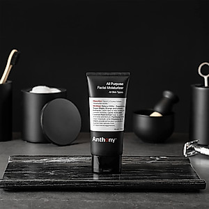 Anthony All-Purpose Facial Moisturizer – Men’s Hydrating Lotion for Dry Skin – Lightweight, Non-Comedogenic, Anti-Aging Formula – 3 Fl Oz