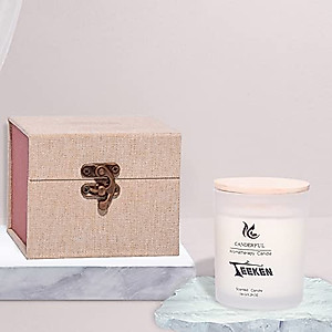 Teeken Candles for Home Scented, Sandalwood Candle Jar, 5.29oz/150g 100% Soy Candle & Simple Modern Style Frosted Jar Scented Candles Set for Perfect Birthday Gifts