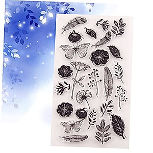 SEWACC Transparent Stamps Scrapbooking Stamps Clear Stamps Silicone Stamps Seal Account Lip Gloss