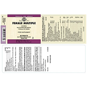 Solgar Female Multiple, 60 Tablets - Multivitamin, Mineral & Herbal Formula for Women - Advanced Phytonutrient - Vegan, Gluten Free, Dairy Free, Kosher - 20 Servings