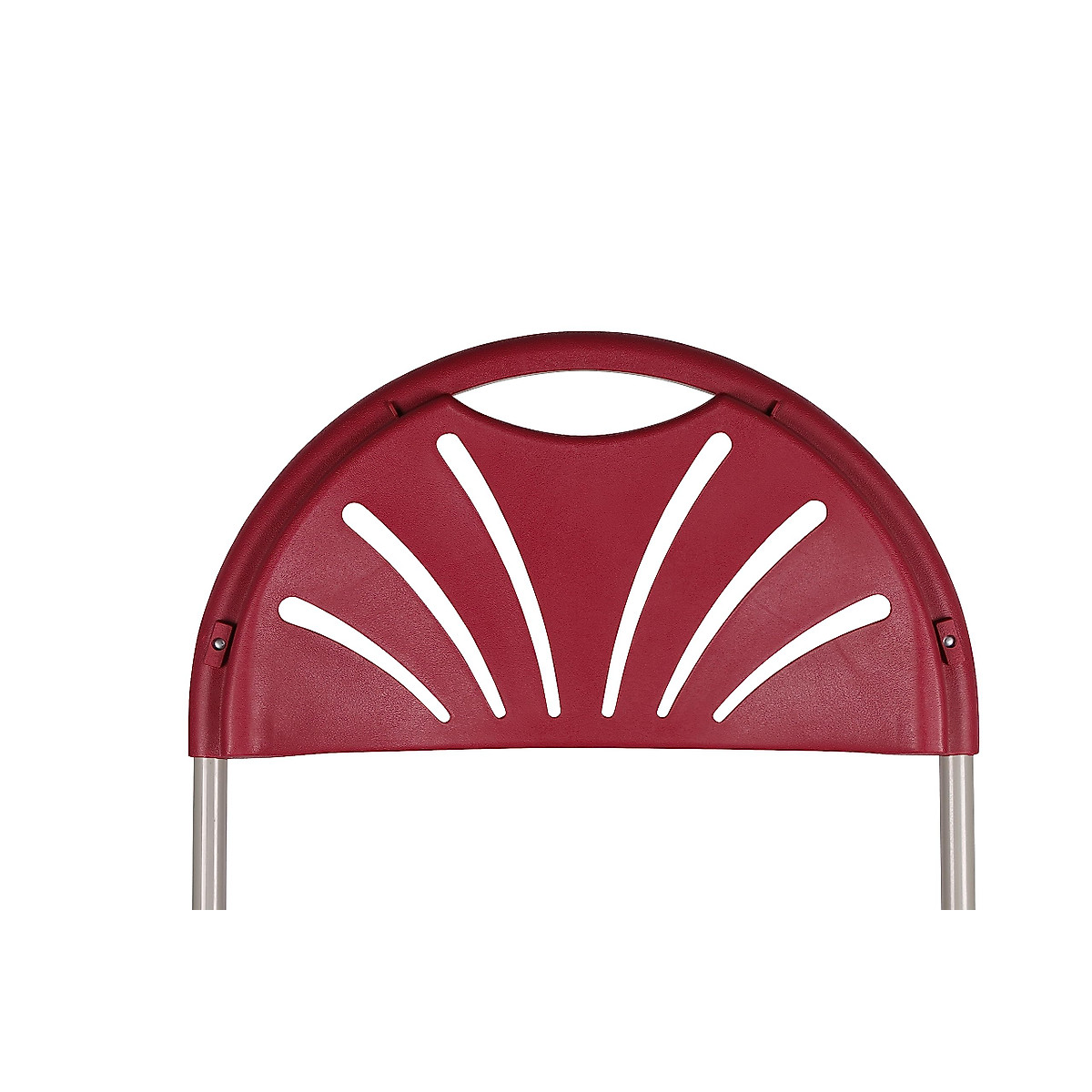 BTEXPERT Red Plastic Folding Steel Frame Commercial High Capacity Event Chair Lightweight Wedding Party, Set of 1