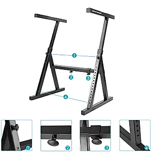 Neewer Z-Style Keyboard Stand - Heavy Duty Steel Construction with Solid Locking System, Support Stand for Piano Keyboard Instrument